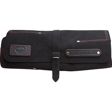 Black Leather Chisel Roll - Personalised - Connell of Sheffield